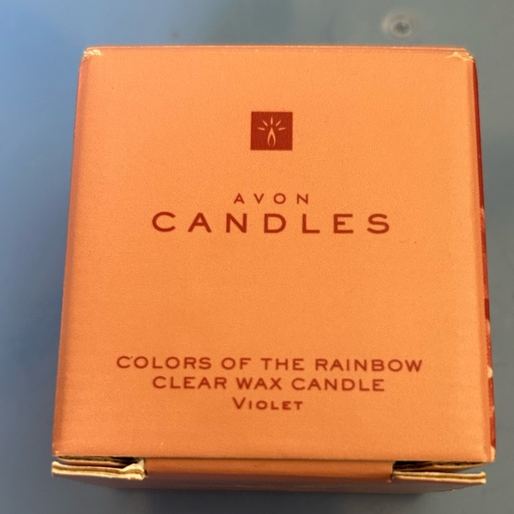 Avon | Accents | Avon Candles Color Of The Rainbow Clear Wax Candle ...